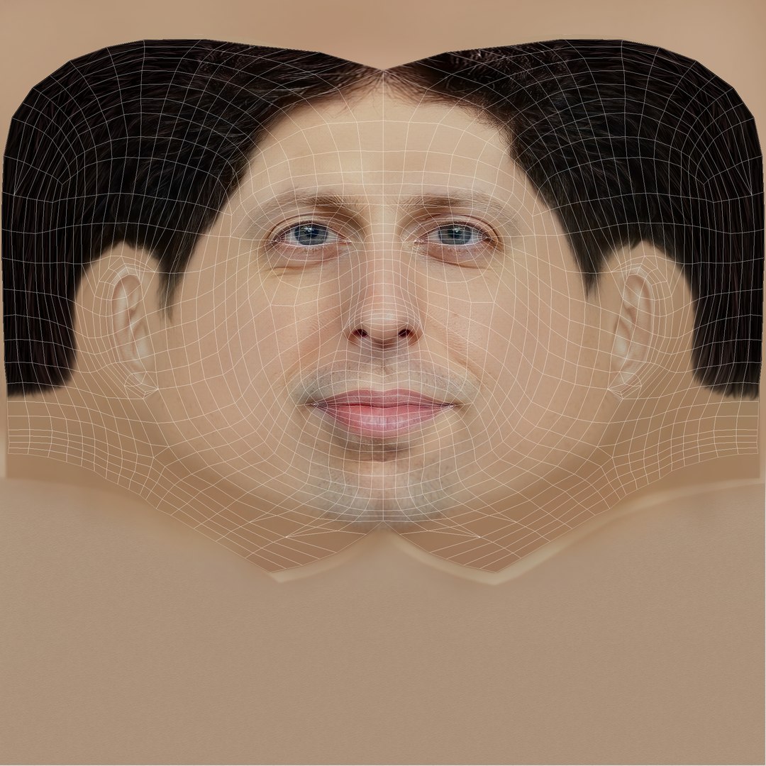 3D Sam Altman Head - Low Poly Head For Game Model - TurboSquid 2289214