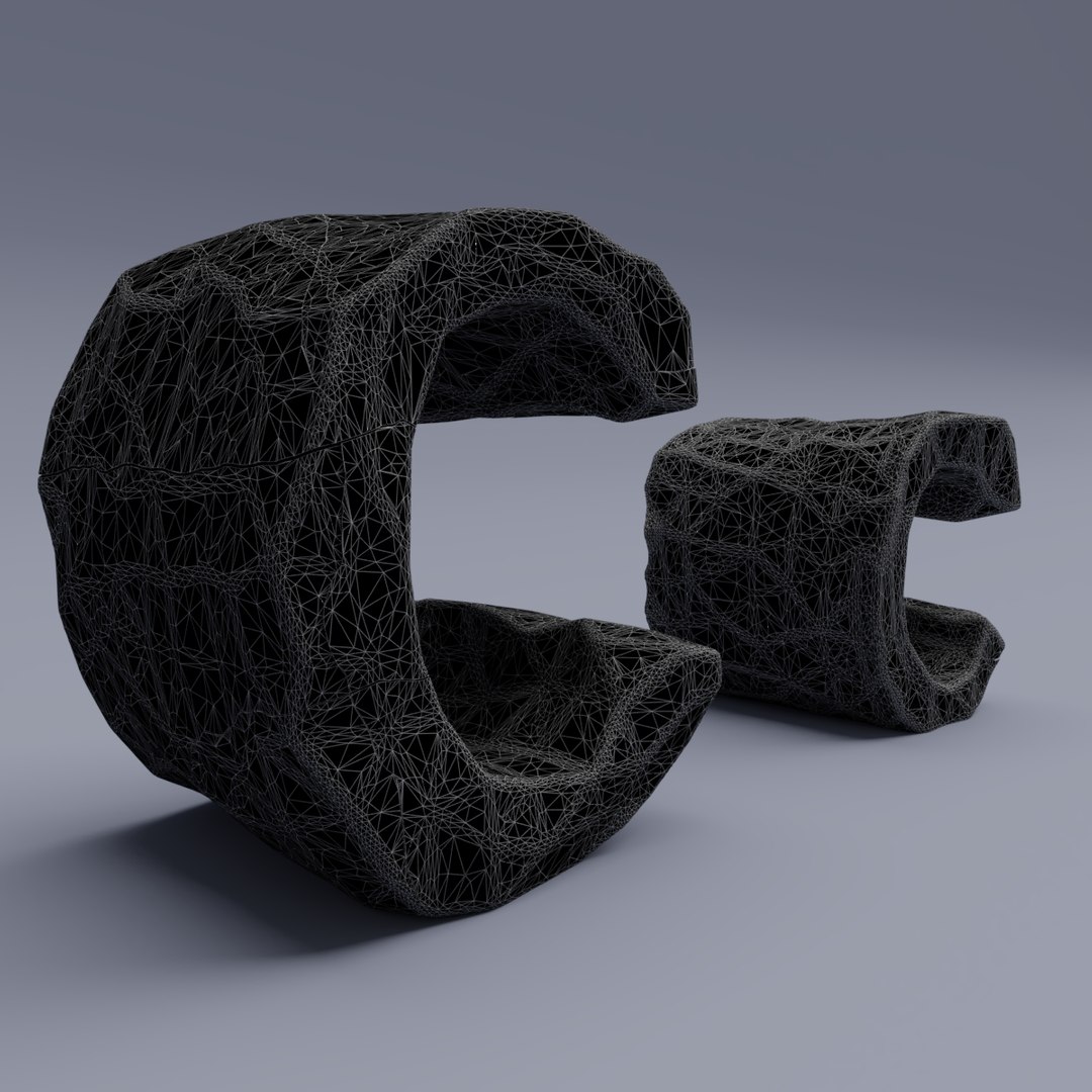 3D Letter C Model - TurboSquid 1341279