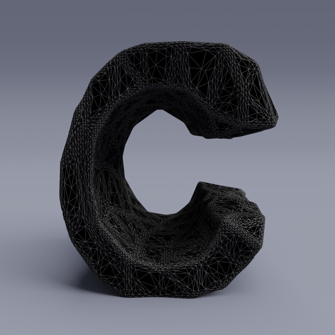 3D Letter C Model - TurboSquid 1341279