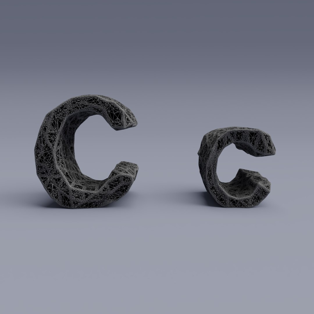 3D Letter C Model - TurboSquid 1341279