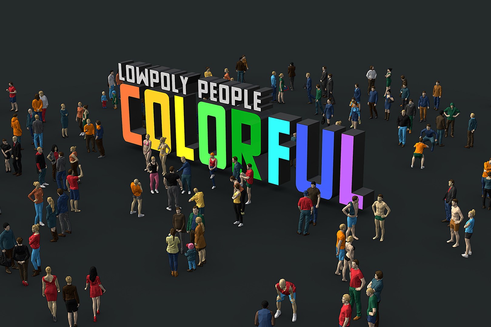 3D People Colorful Model - TurboSquid 1313462