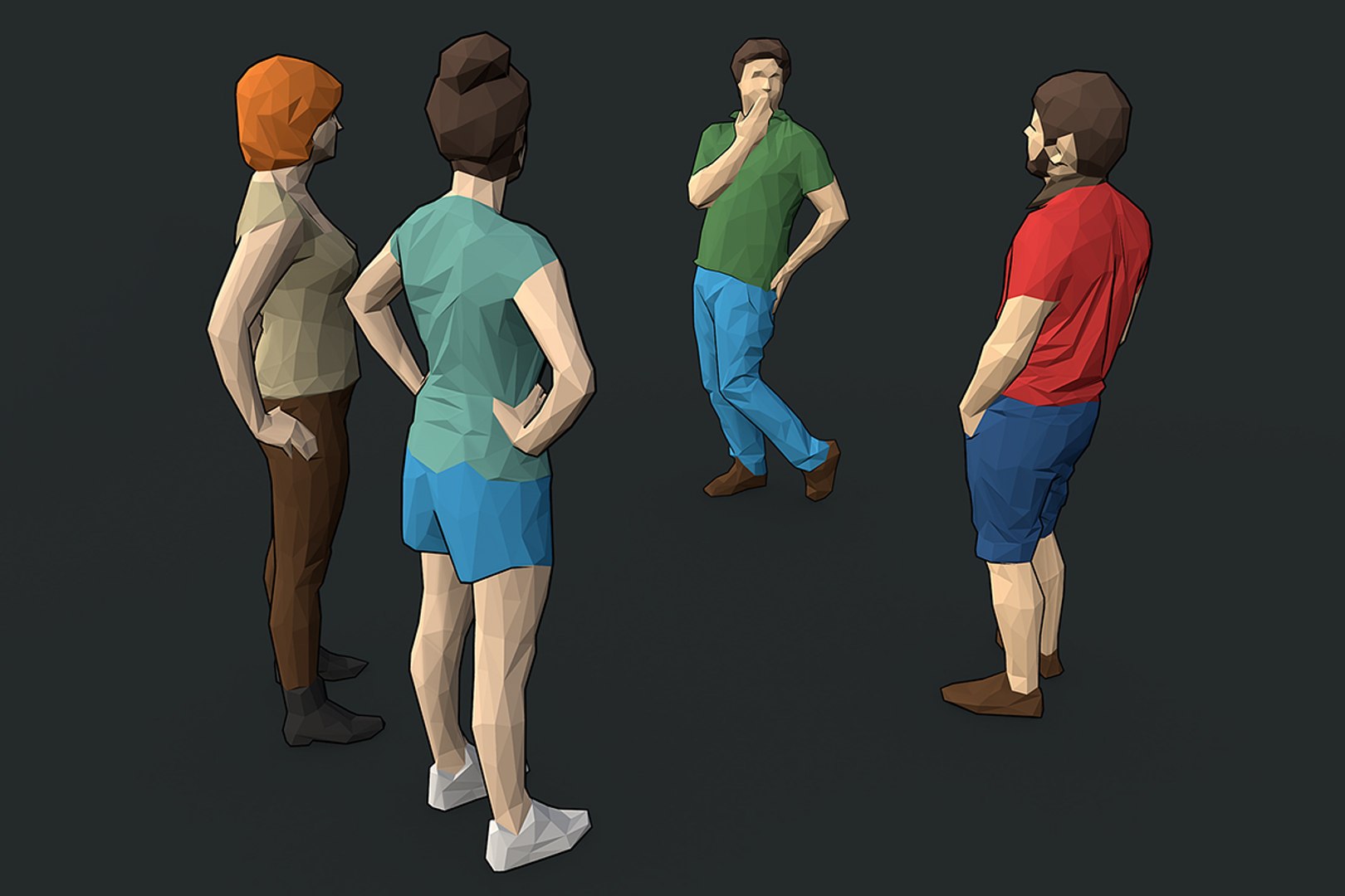 3D People Colorful Model - TurboSquid 1313462
