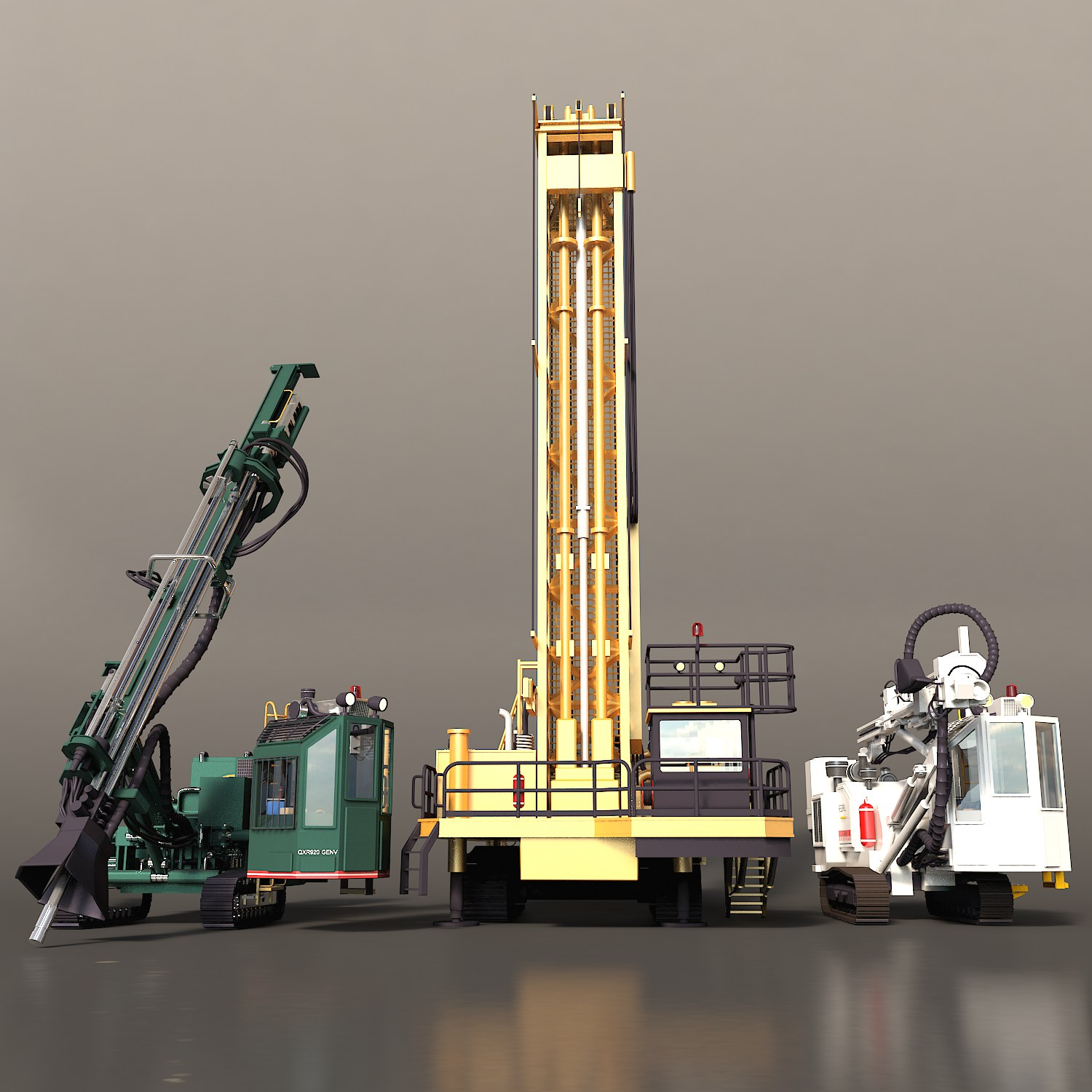 3d model rotary blasthole drills