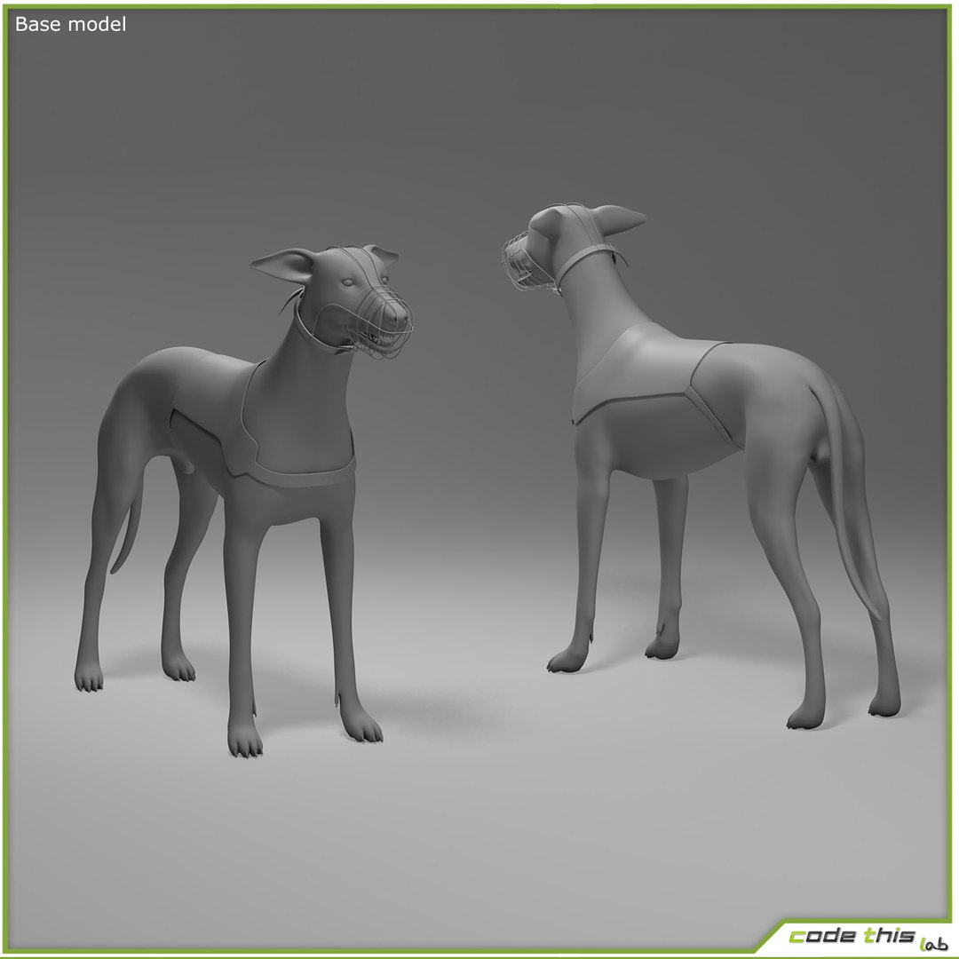 hound dog 3d model