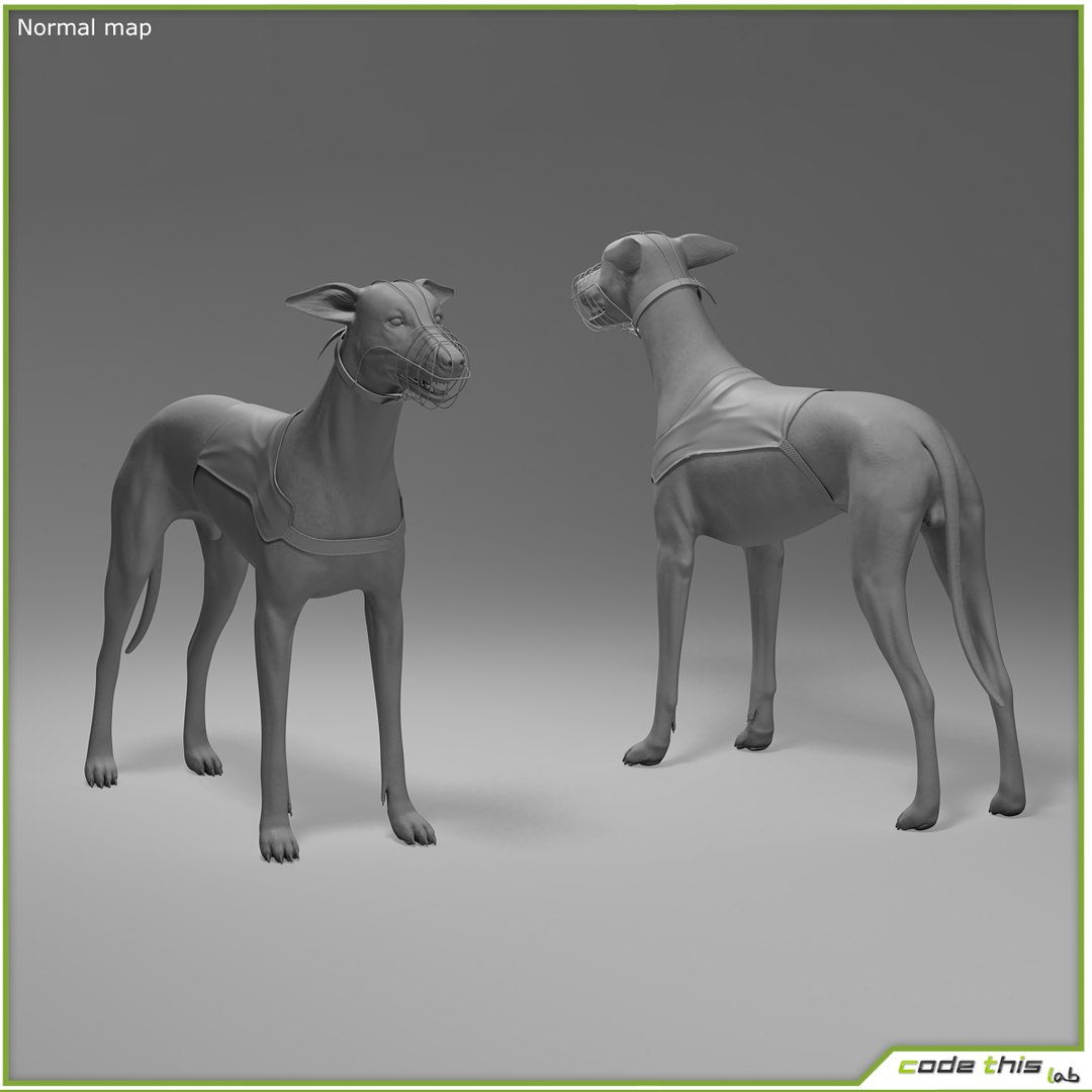hound dog 3d model