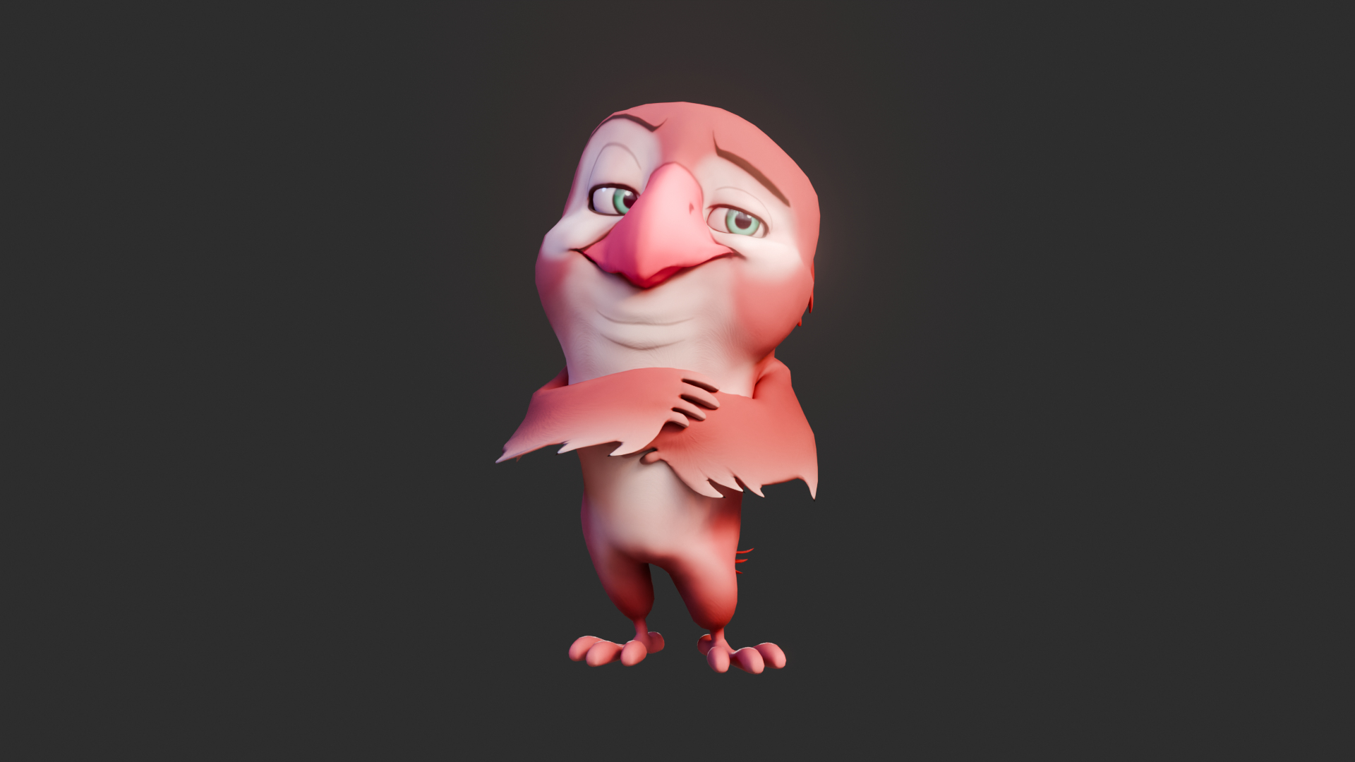 Cartoon-Rotpapagei – Stilisierter Vogel (7-Vogel-Serie) 3D-Modell ...