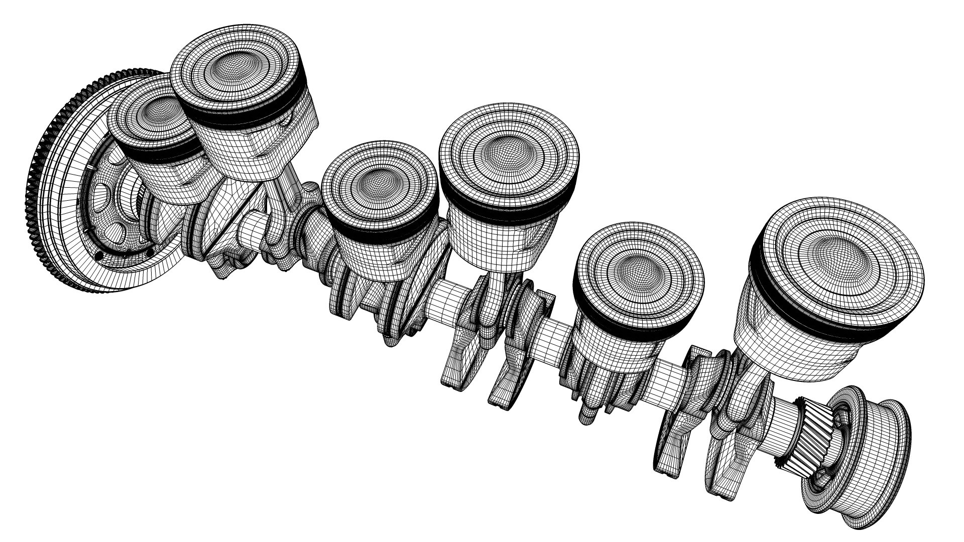 INLINE6 Engine Working Animated model - TurboSquid 1982807