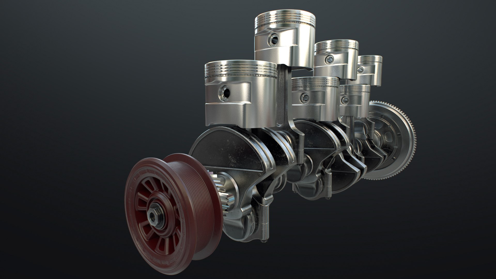 INLINE6 Engine Working Animated Model - TurboSquid 1982807