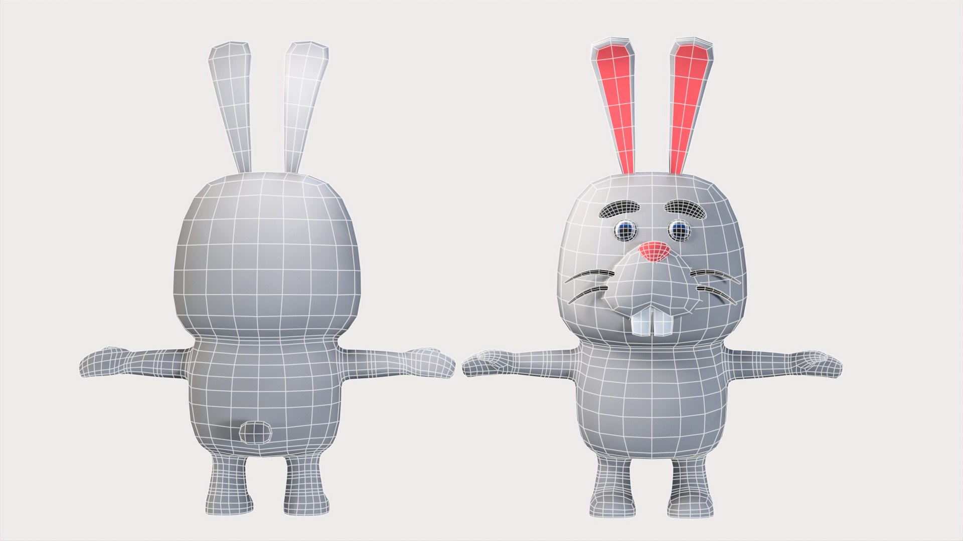Cartoonish Humanoid Rabbit Character 3D Model - TurboSquid 2251551