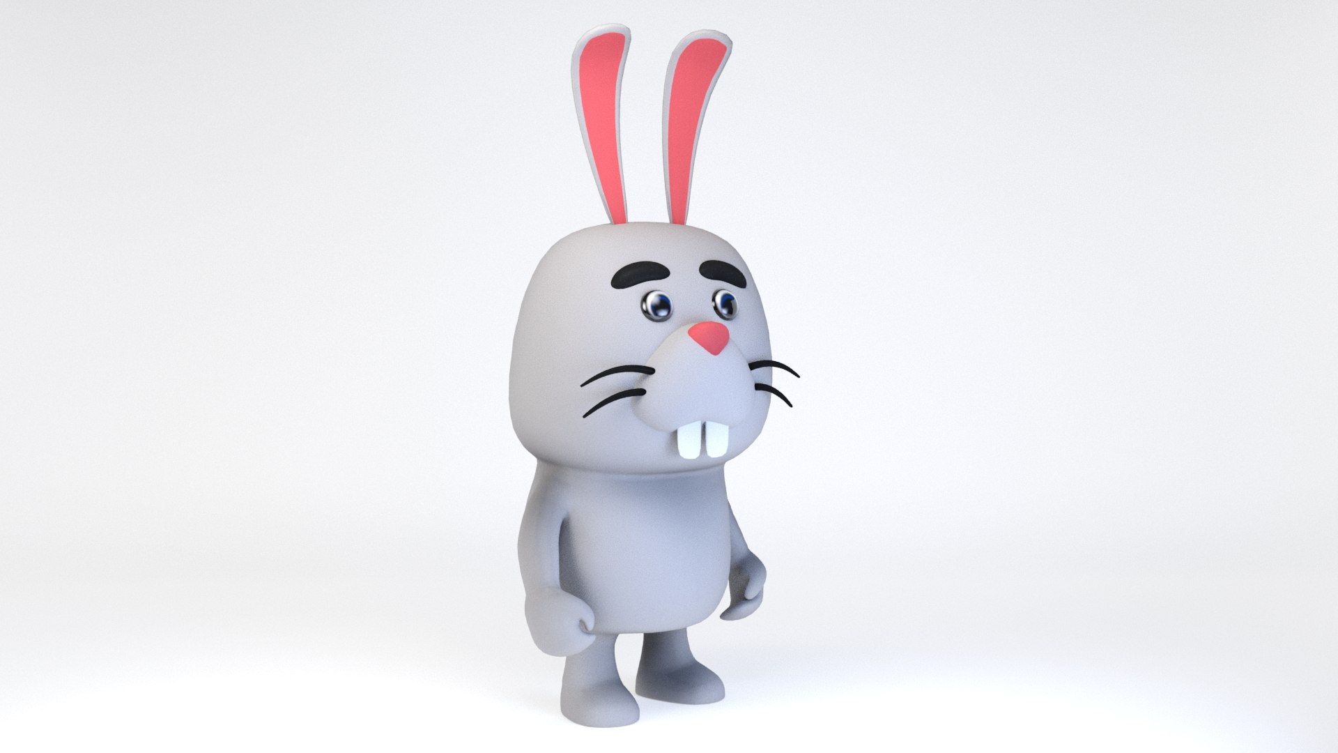 Cartoonish Humanoid Rabbit Character 3D Model - TurboSquid 2251551