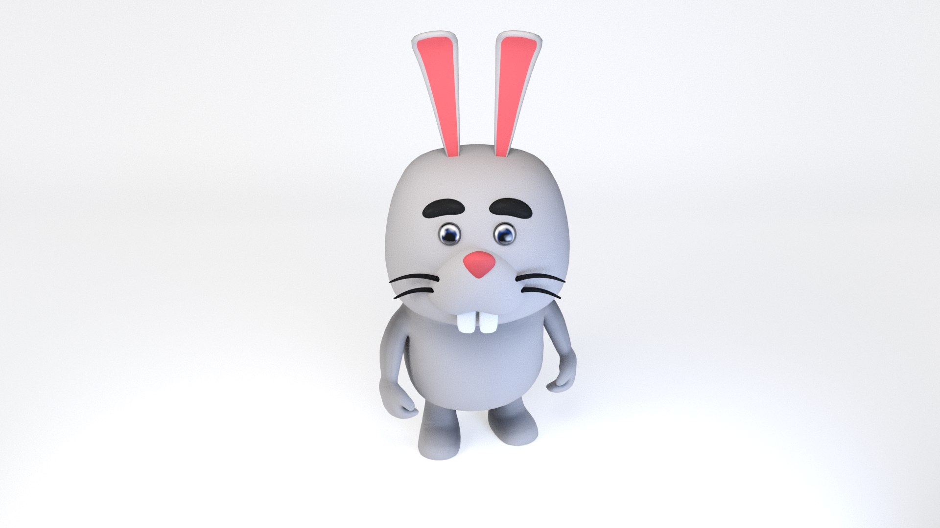 Cartoonish Humanoid Rabbit Character 3D Model - TurboSquid 2251551