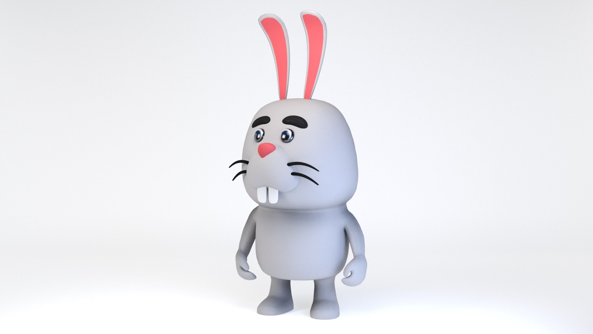 Cartoonish Humanoid Rabbit Character 3D Model - TurboSquid 2251551