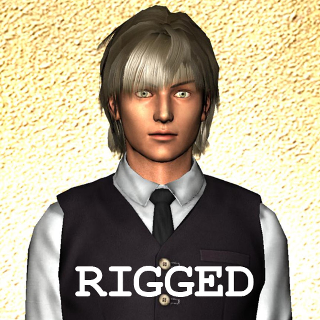 Kaiji Male Character Human 3d Model