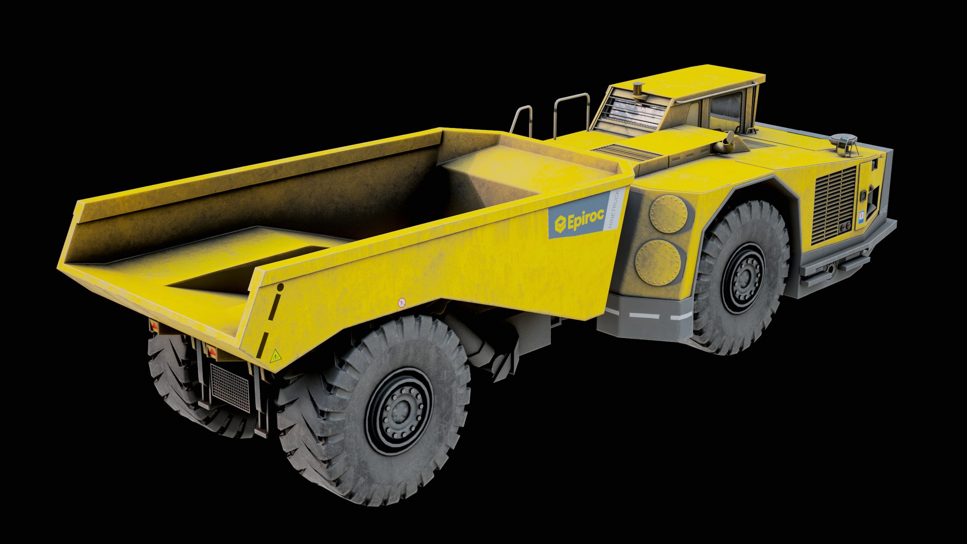 3D Underground Mining Truck Epiroc MT-42 Dirty PBR - TurboSquid 2073869