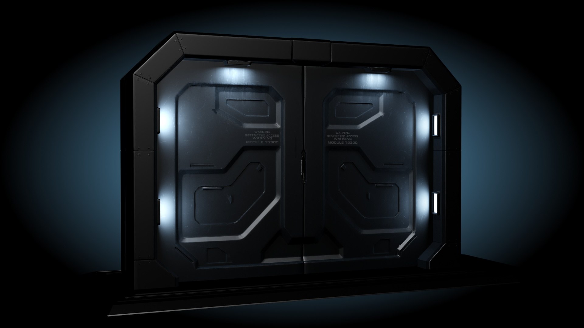 Sci Fi Gate Door Model