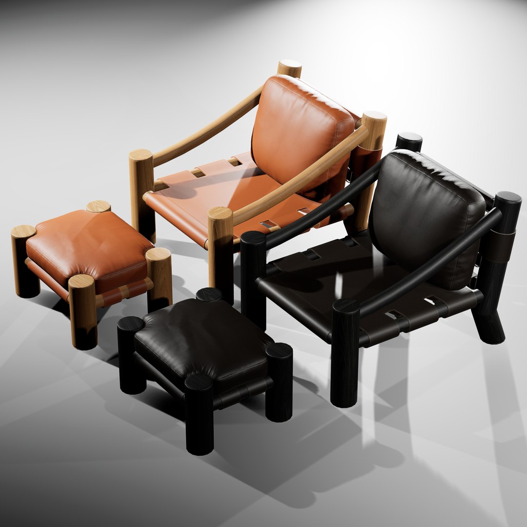 3D Tacchini Elephant Armchair And Ottoman - TurboSquid 1814713