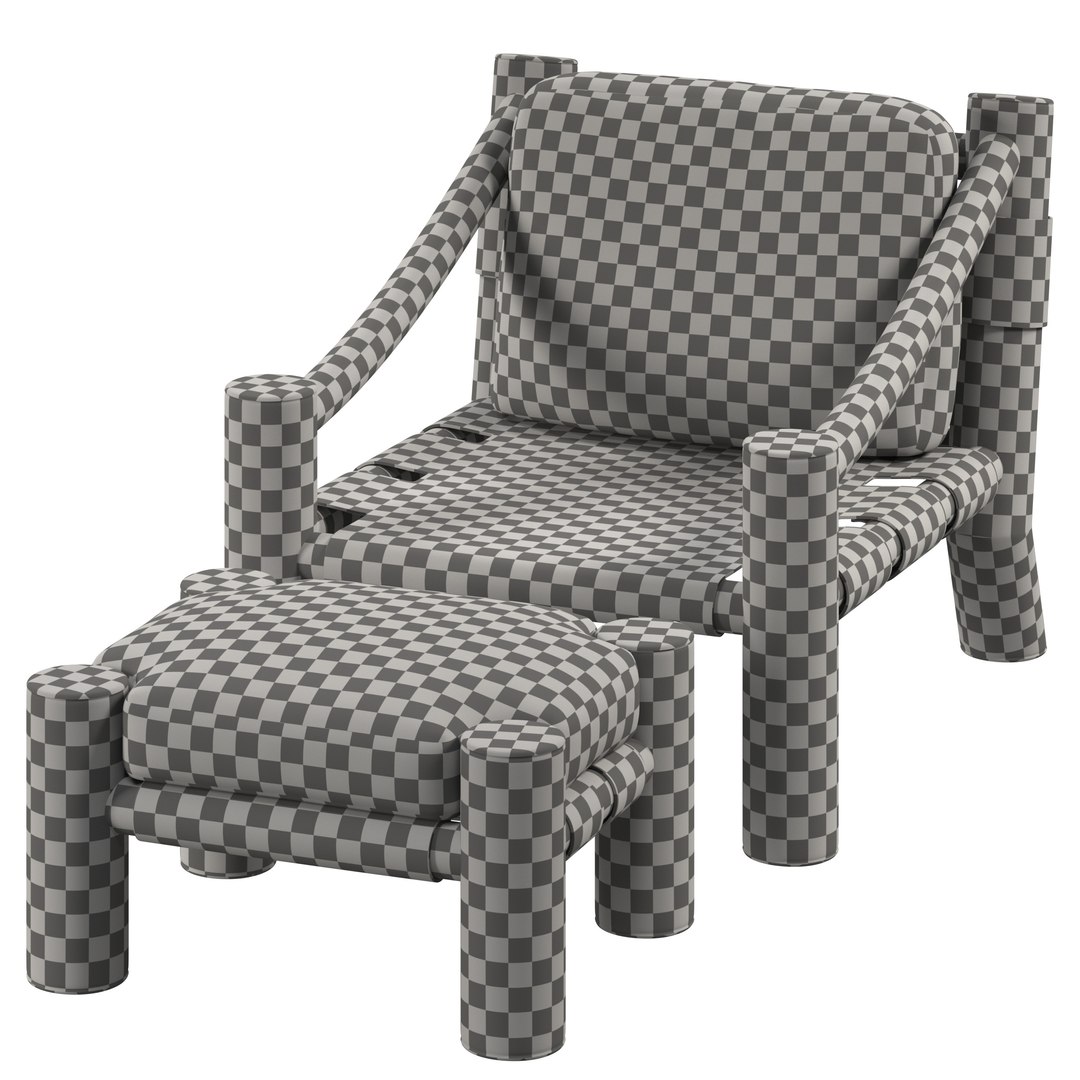3D Tacchini Elephant Armchair And Ottoman - TurboSquid 1814713