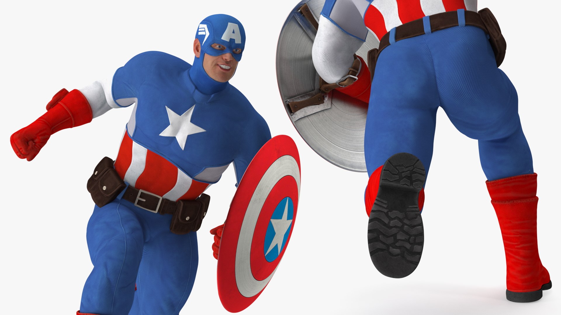 Comics Character Captain America Running Pose 3D model - TurboSquid 2054853