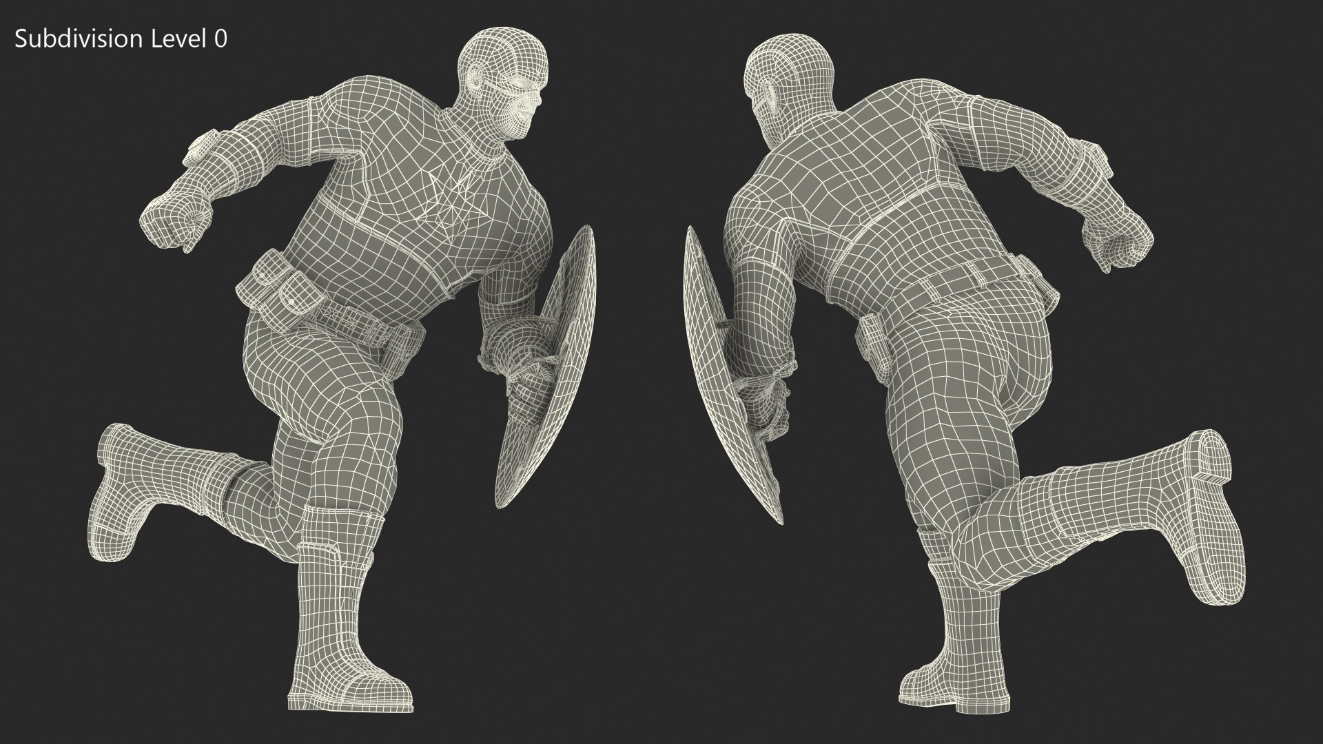 Comics Character Captain America Running Pose 3D model - TurboSquid 2054853