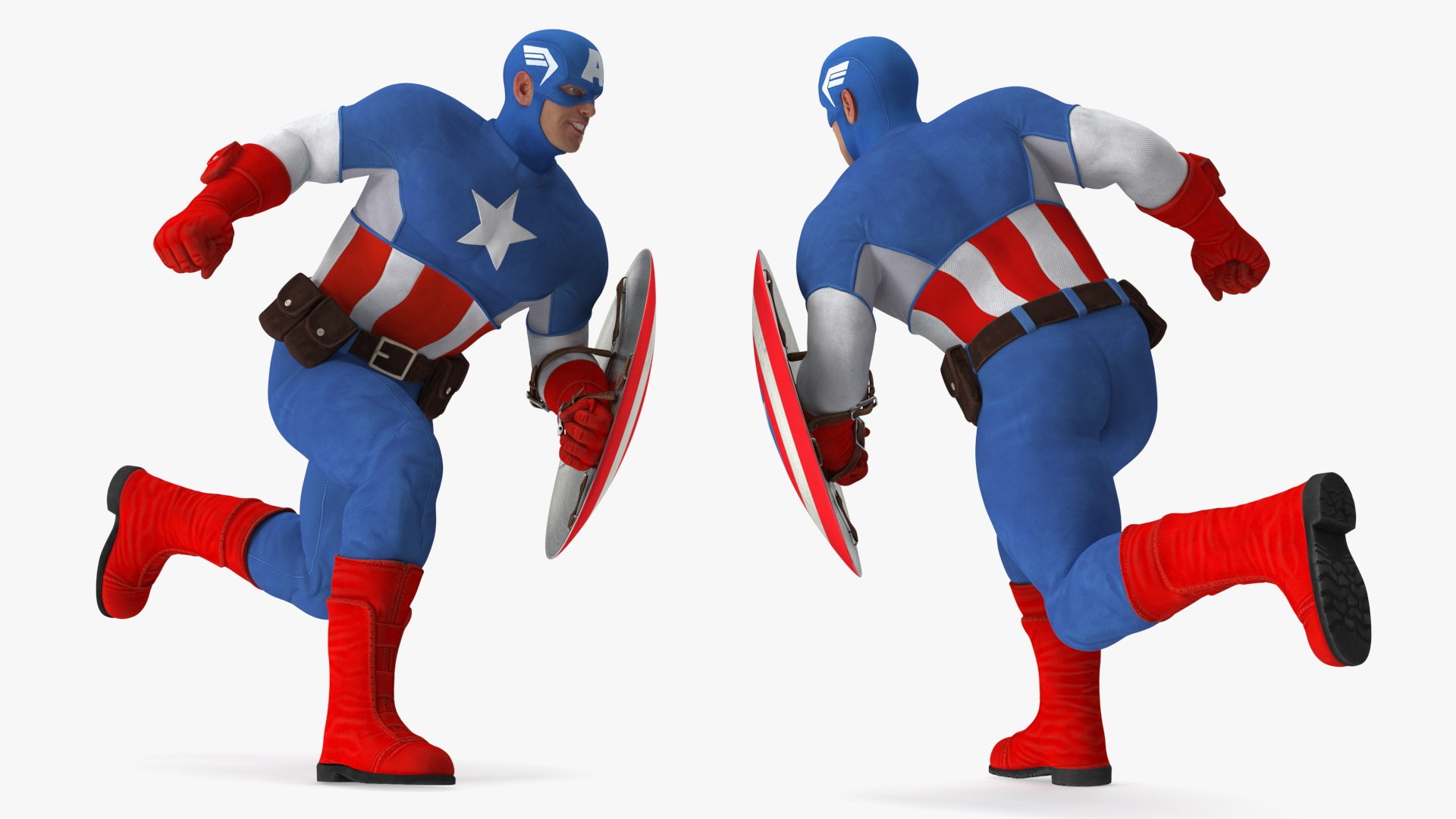 Comics Character Captain America Running Pose 3D model - TurboSquid 2054853
