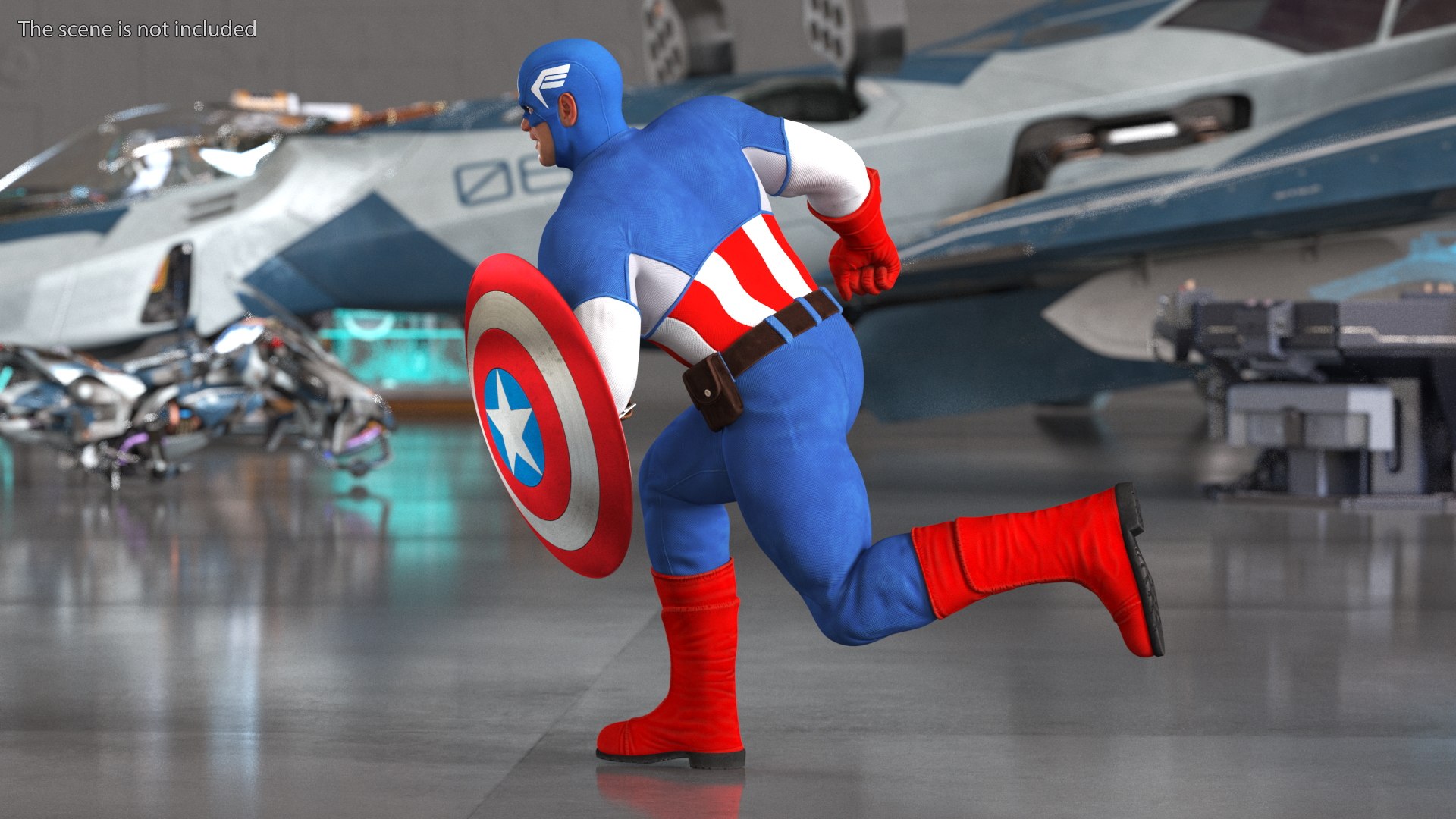 Comics Character Captain America Running Pose 3D model - TurboSquid 2054853