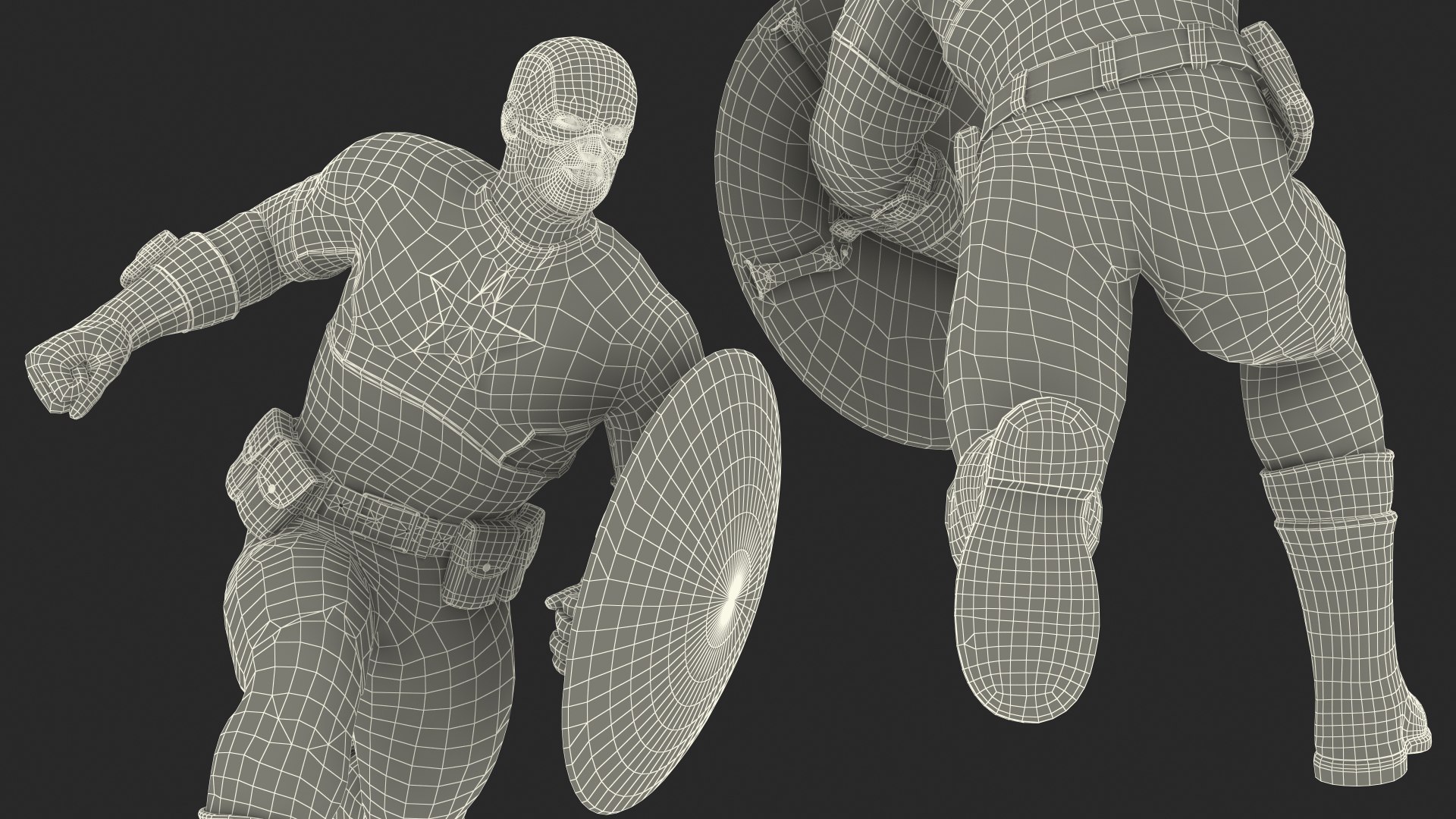 Comics Character Captain America Running Pose 3D model - TurboSquid 2054853