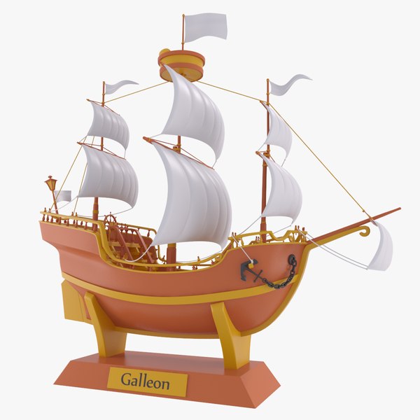 3d cartoon ship toon