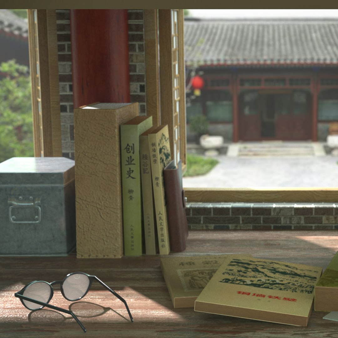 3D Chinese Style Chinese Desktop Window Chinese Style Window Scene ...