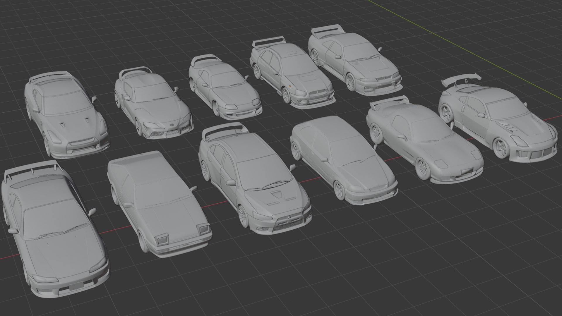 3D Model JDM Cars - TurboSquid 2226465