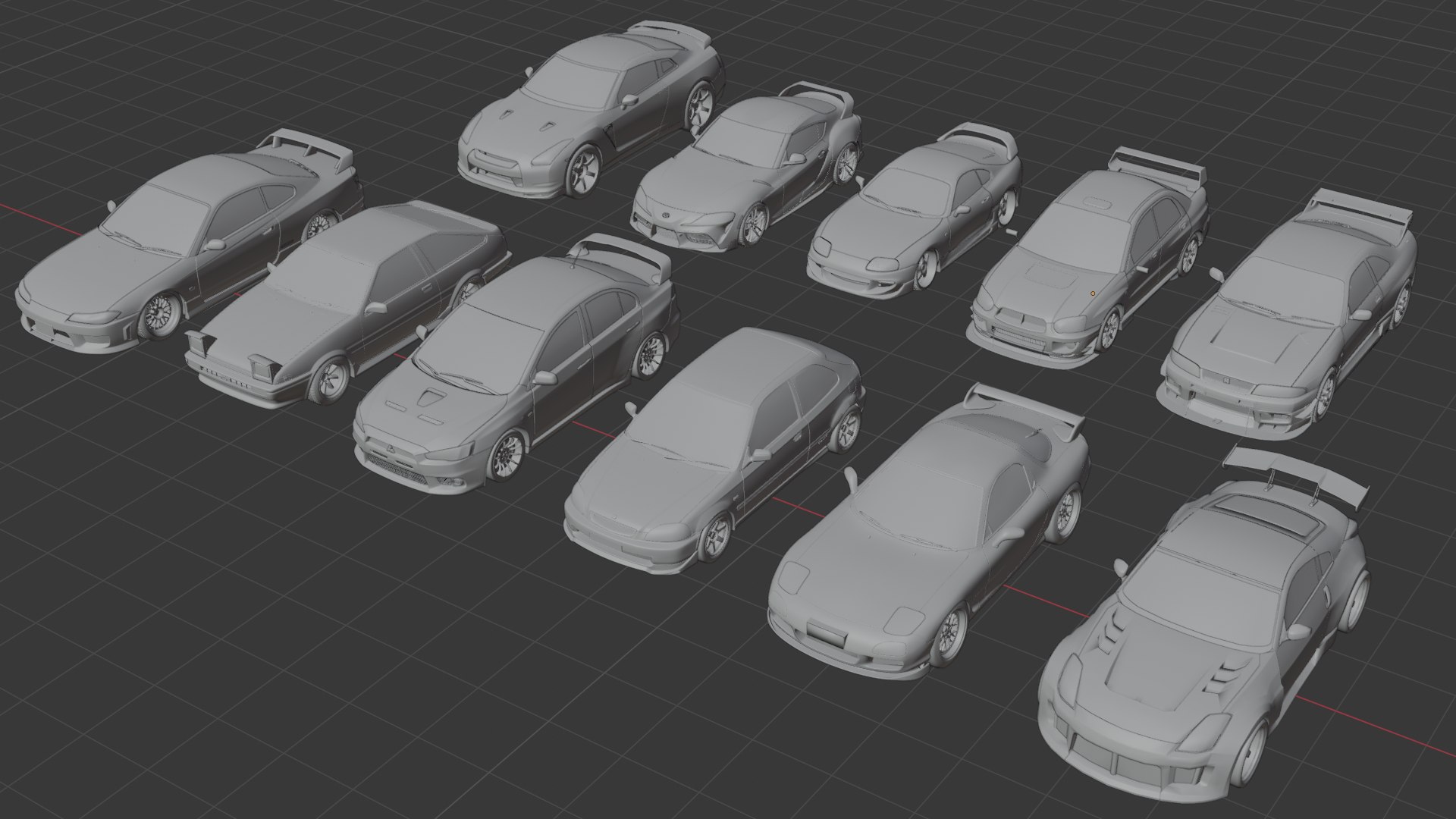 3D Model JDM Cars - TurboSquid 2226465