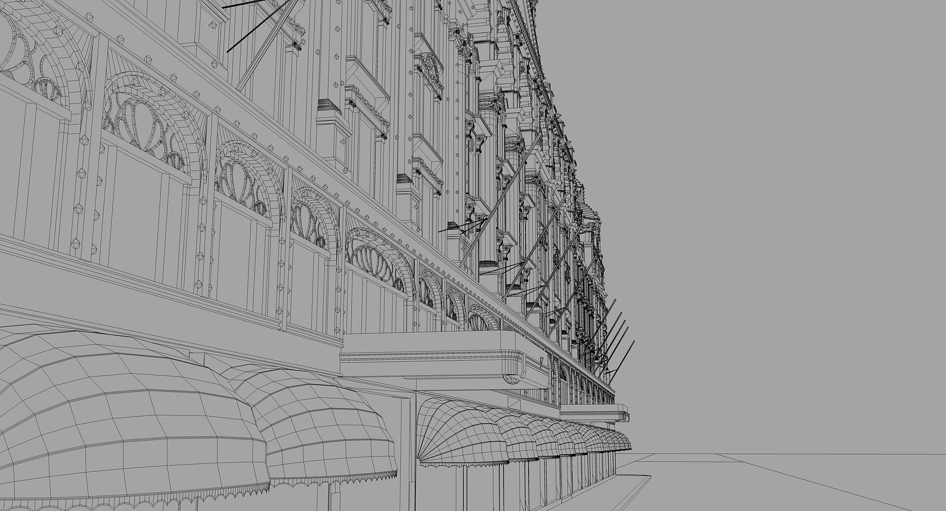 3d historic shopping mall harrods