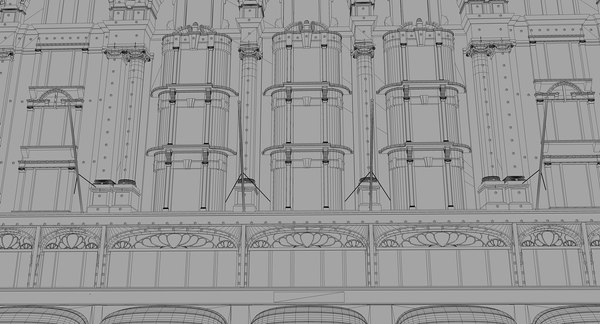 3d historic shopping mall harrods