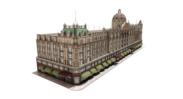 3d historic shopping mall harrods