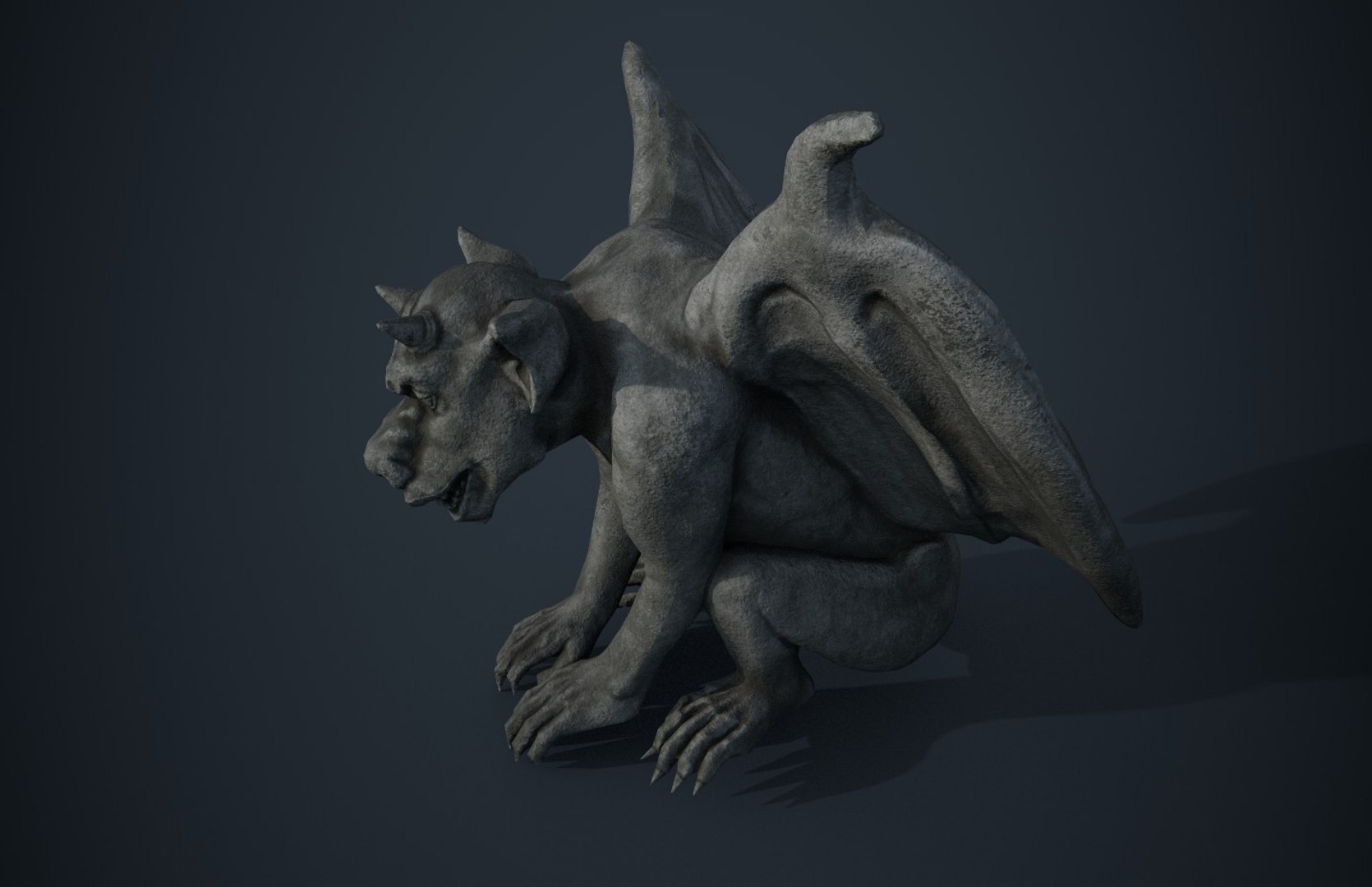 Gargoyle statue 3D model - TurboSquid 1646140