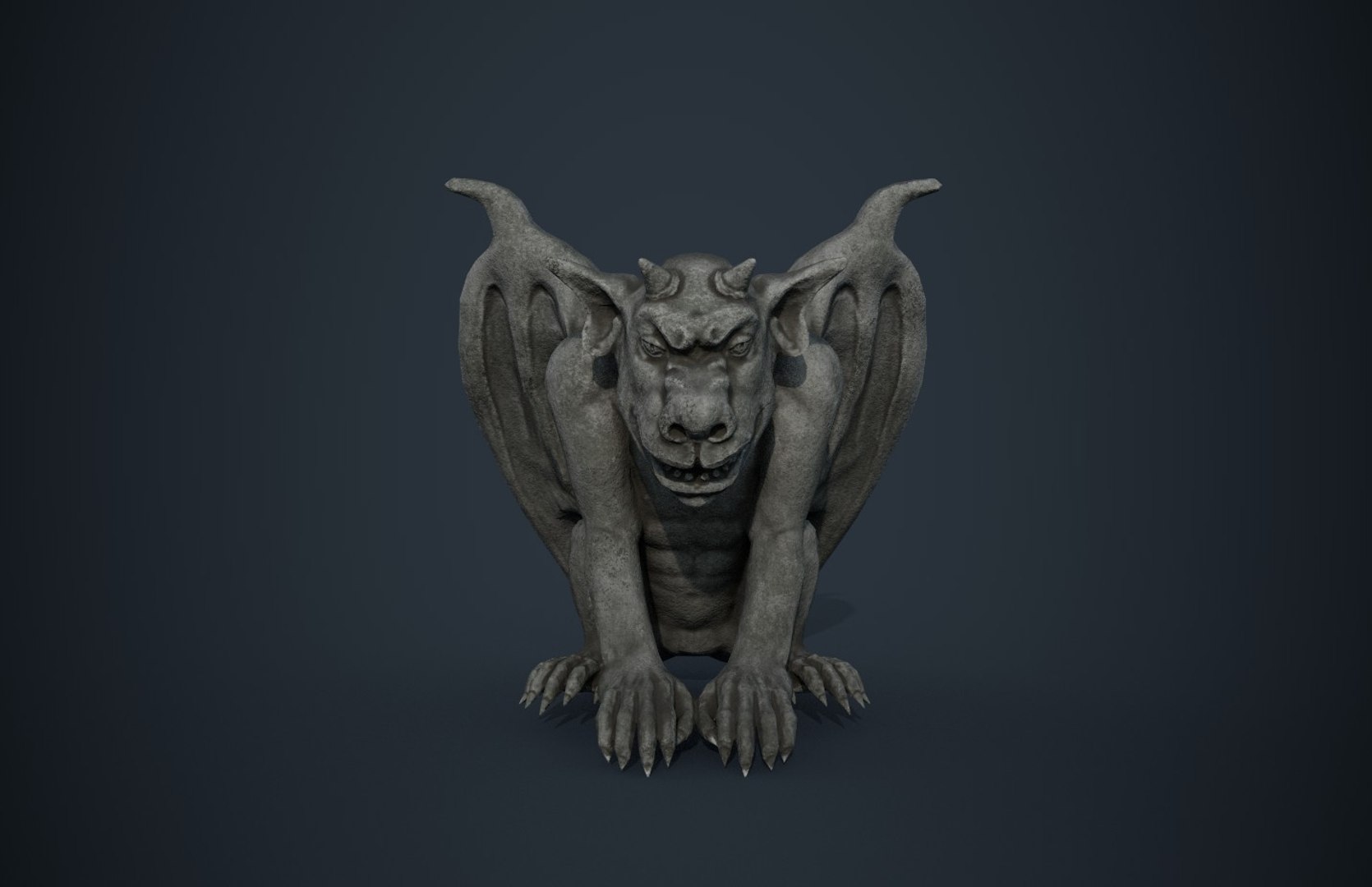 Gargoyle statue 3D model - TurboSquid 1646140