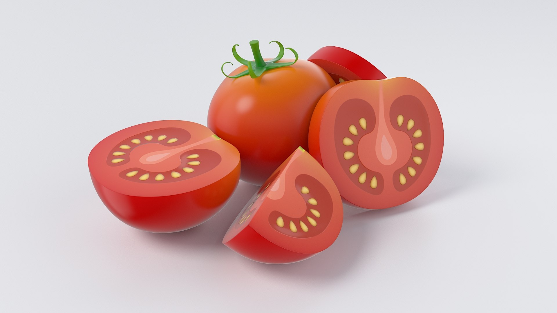 Cartoon Vegetables Collection 1 3D model - TurboSquid 2082349