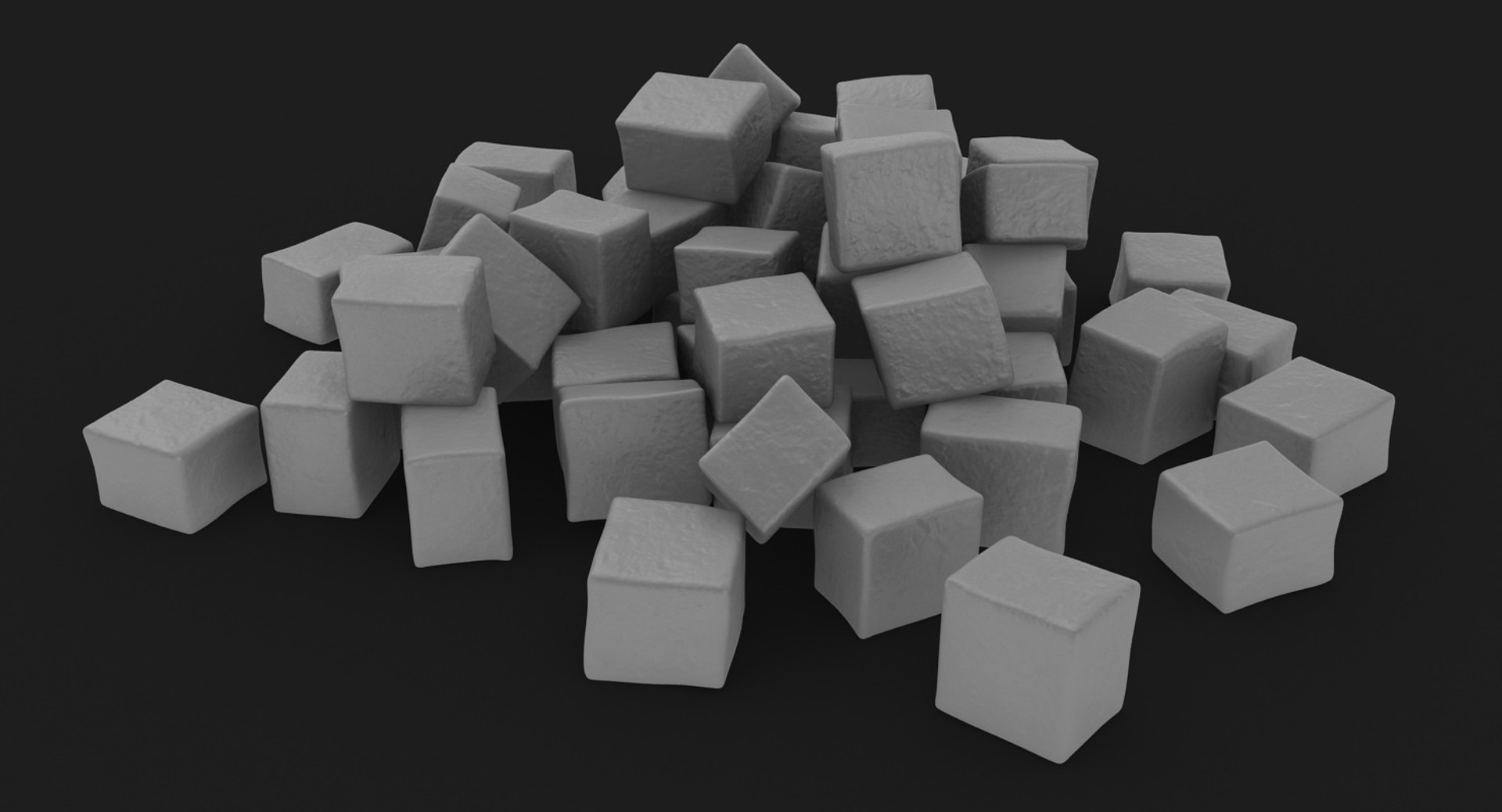 Realistic Fried Tofu 3d Model