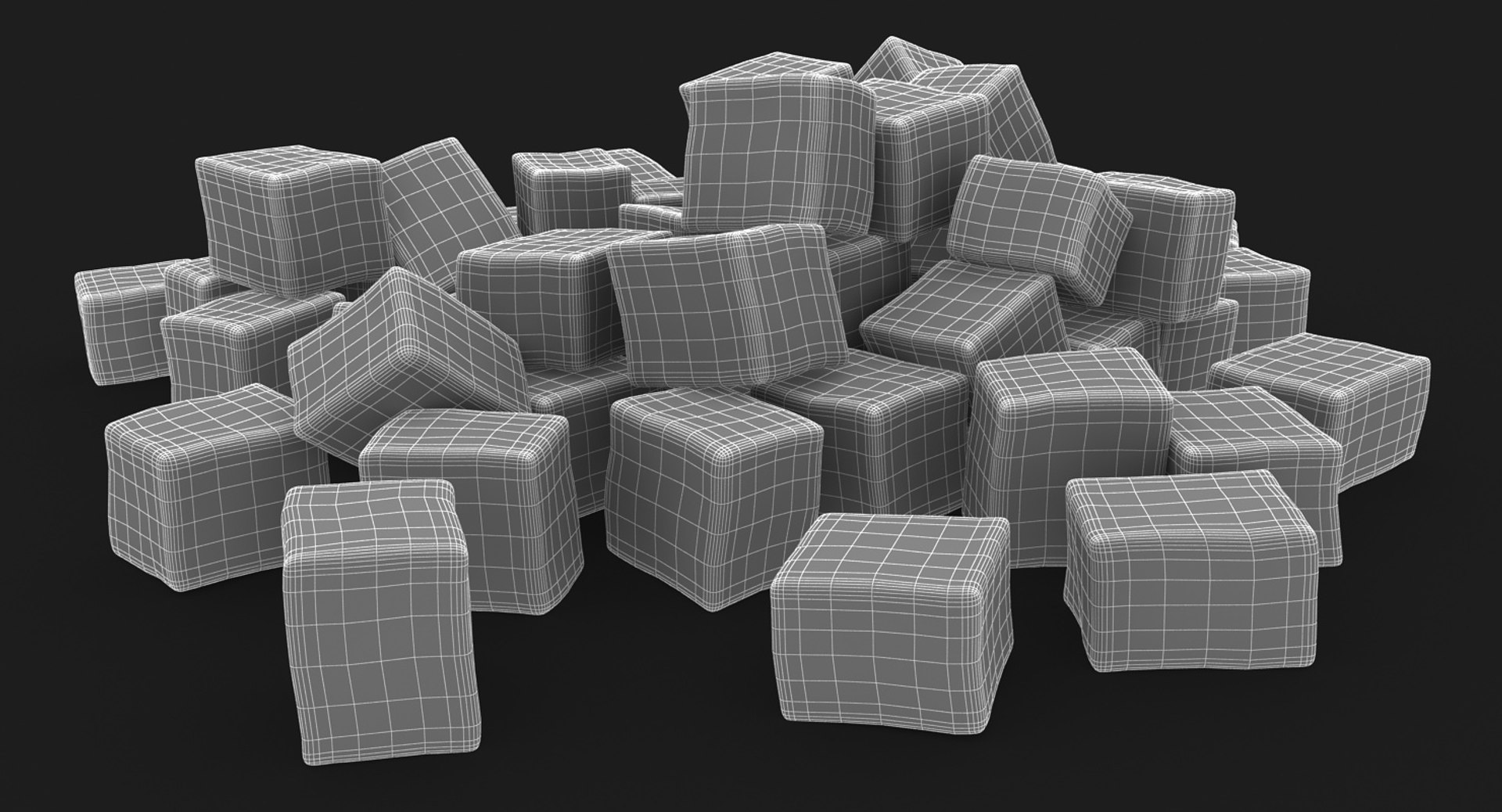 Realistic Fried Tofu 3d Model