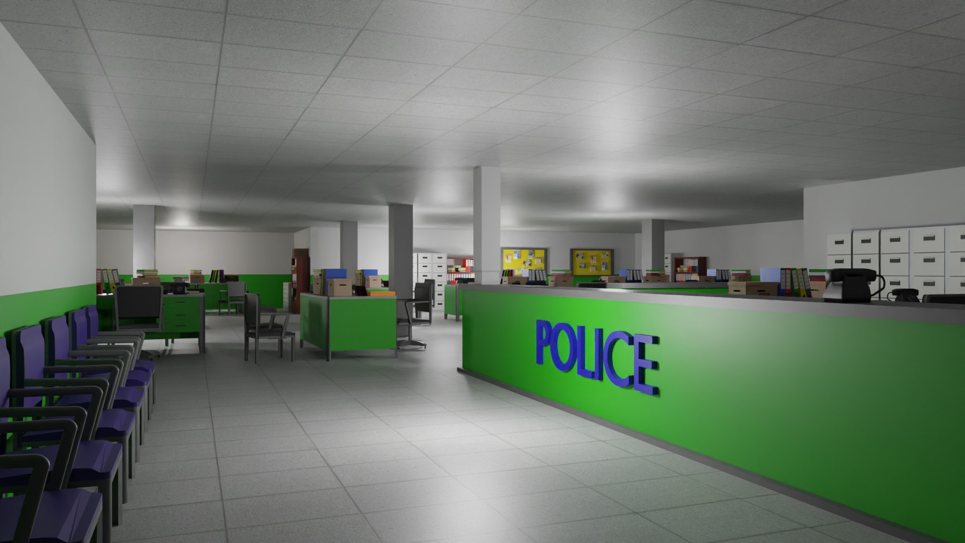 Police Station Model - TurboSquid 1924074