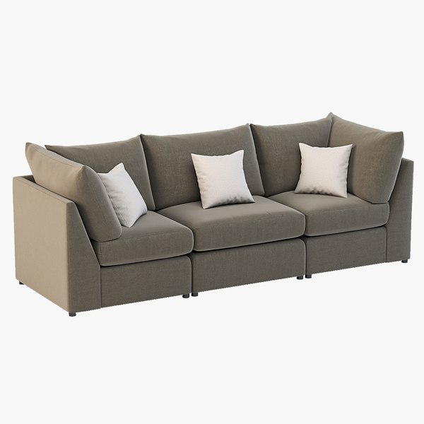 Bassett Beckham Pit Sectional Sofa Three Seater3Dモデル - TurboSquid 2003902