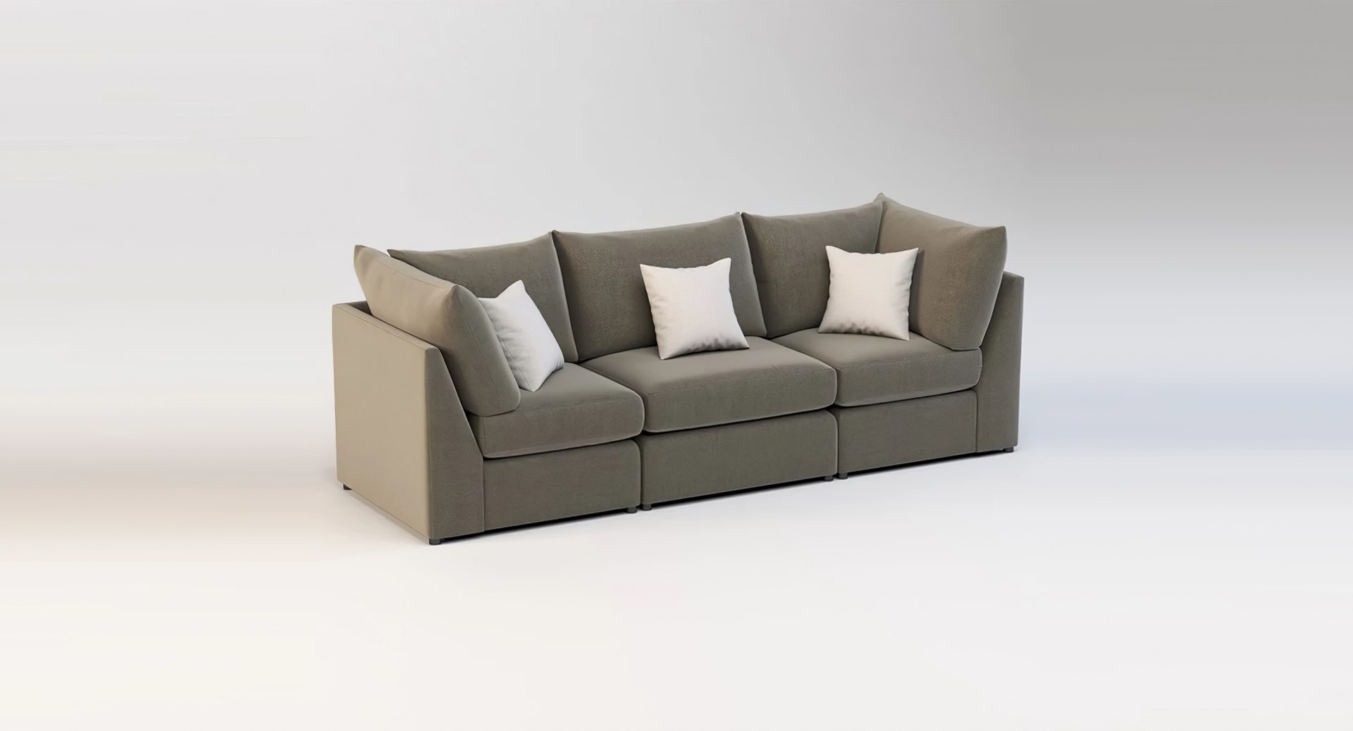 Bassett Beckham Pit Sectional Sofa Three Seater 3D Model - TurboSquid ...