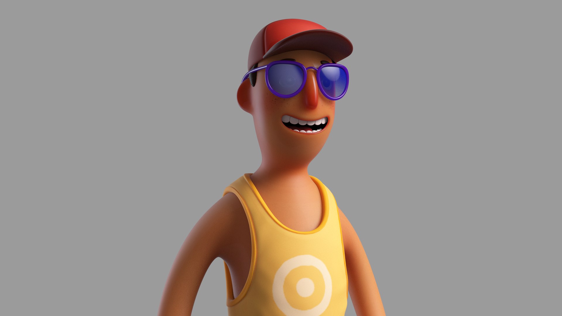 3D Cartoon Beach Man - TurboSquid 2079825