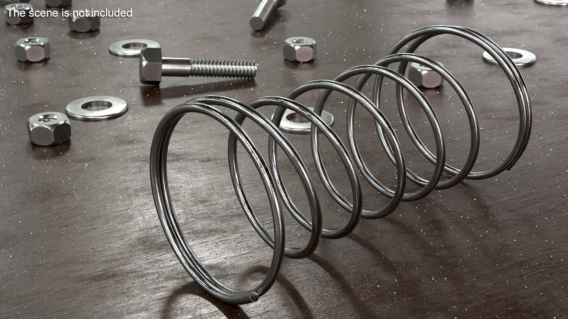 Steel Straight Coil Spring 14sm 3D Model - TurboSquid 2402259