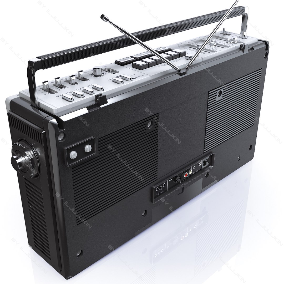 3d Model Of Retro Boombox Sharp Gf-9292