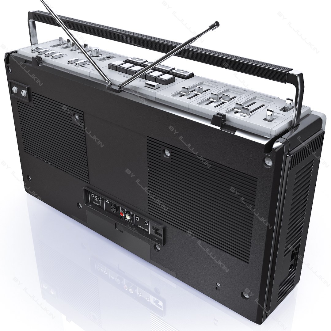 3d Model Of Retro Boombox Sharp Gf-9292