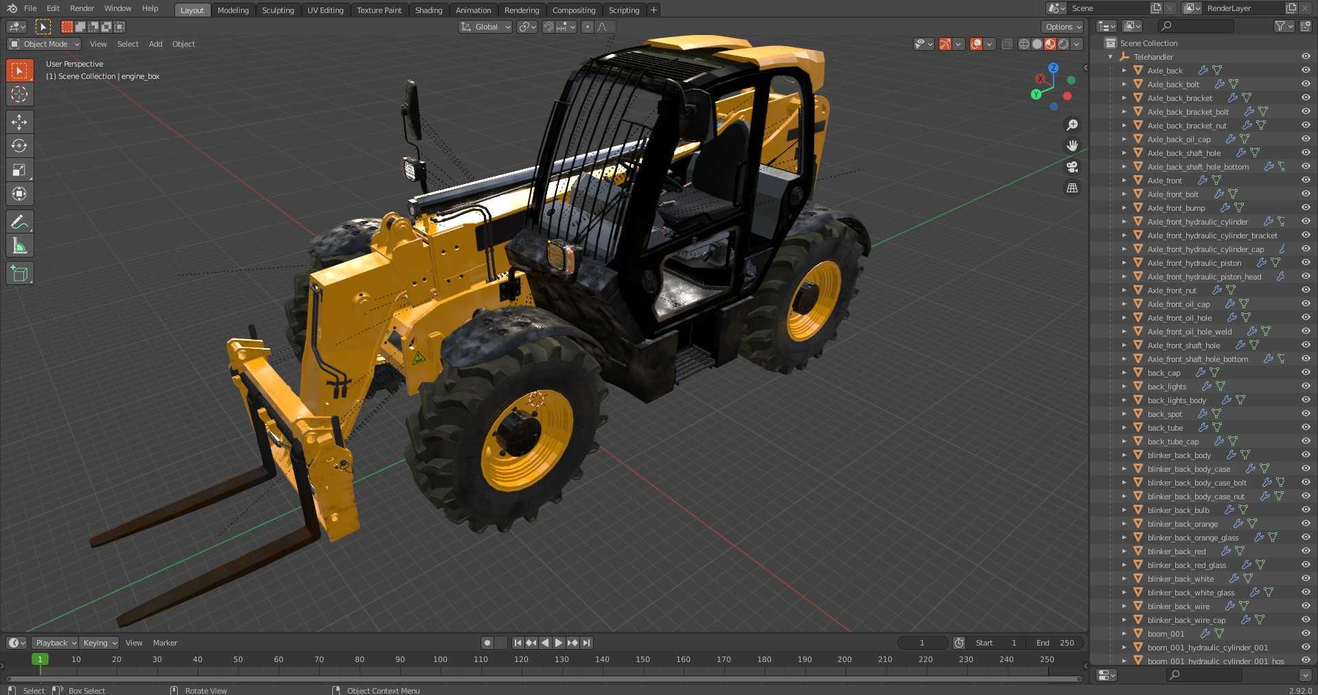3D Telehandler - TurboSquid 2152659