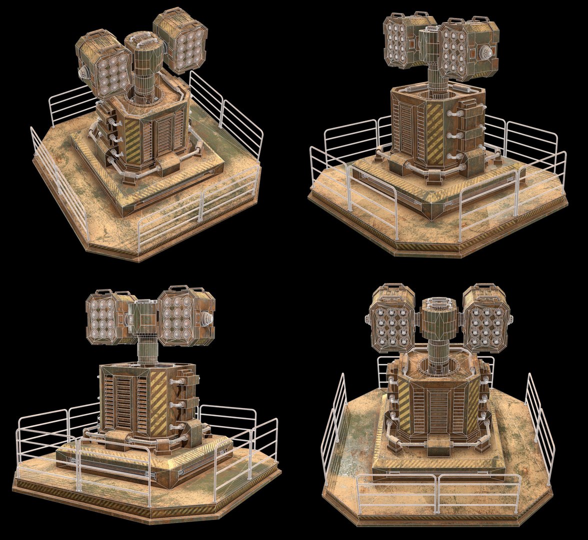 3D Rusty Turret-1-V2 - TurboSquid 2300178