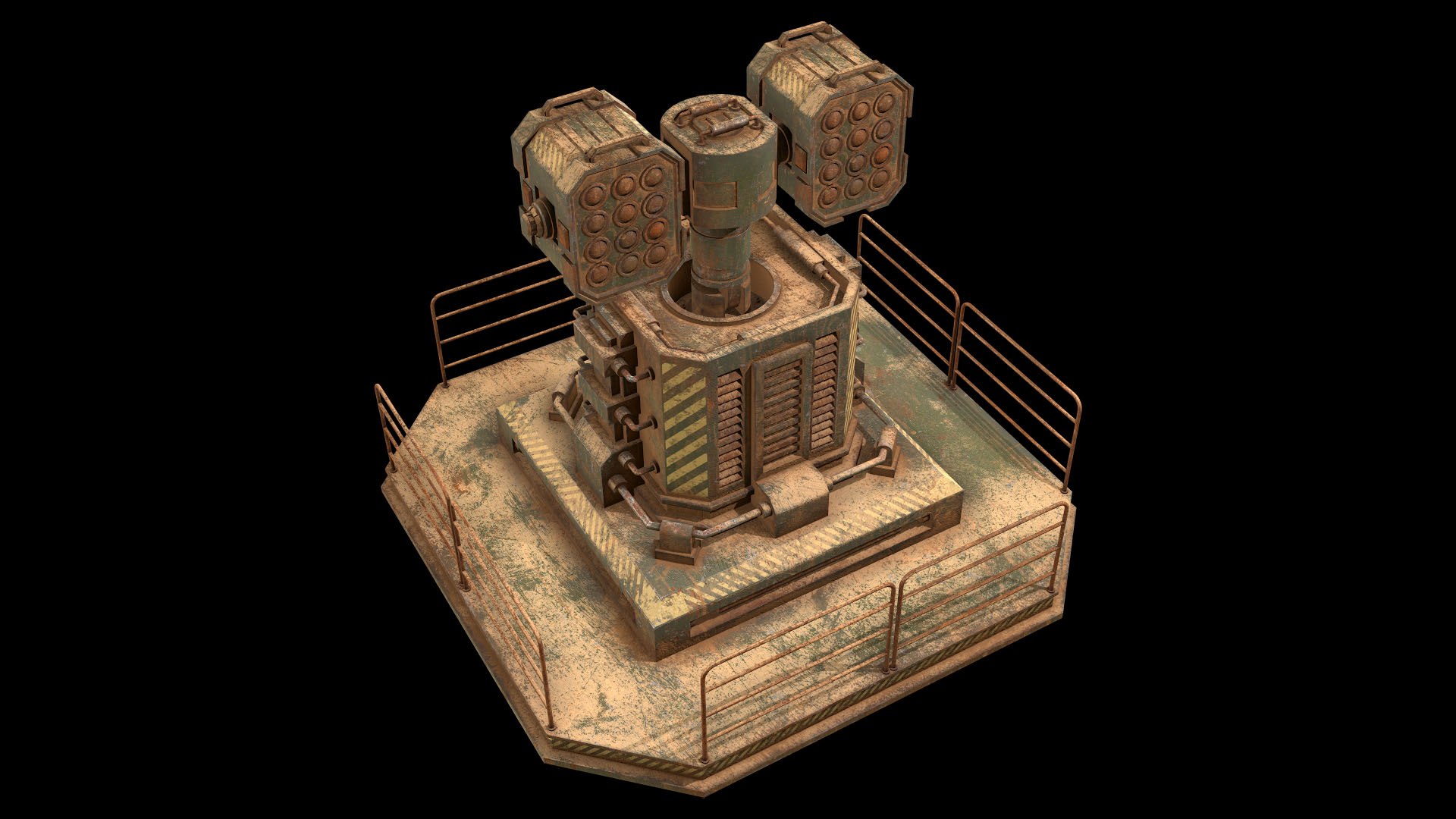 3D Rusty Turret-1-V2 - TurboSquid 2300178