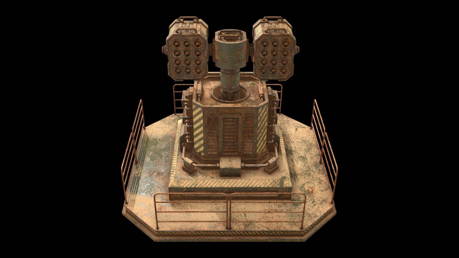 3D Rusty Turret-1-V2 - TurboSquid 2300178