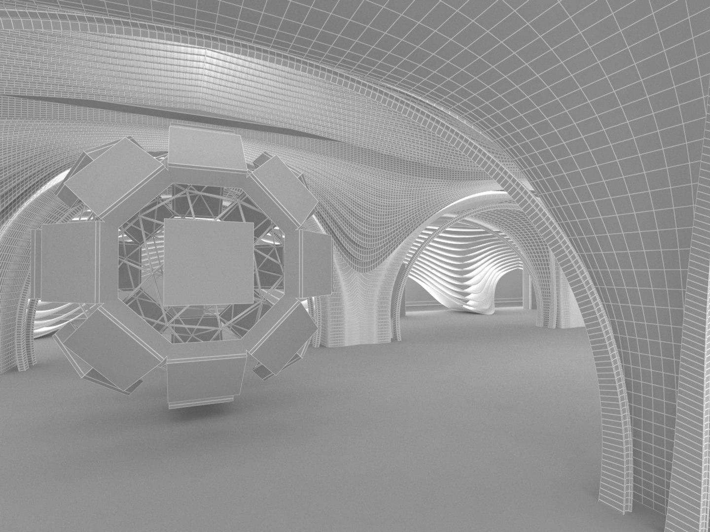 Modern Exhibition Hall 3D Model - TurboSquid 2000361